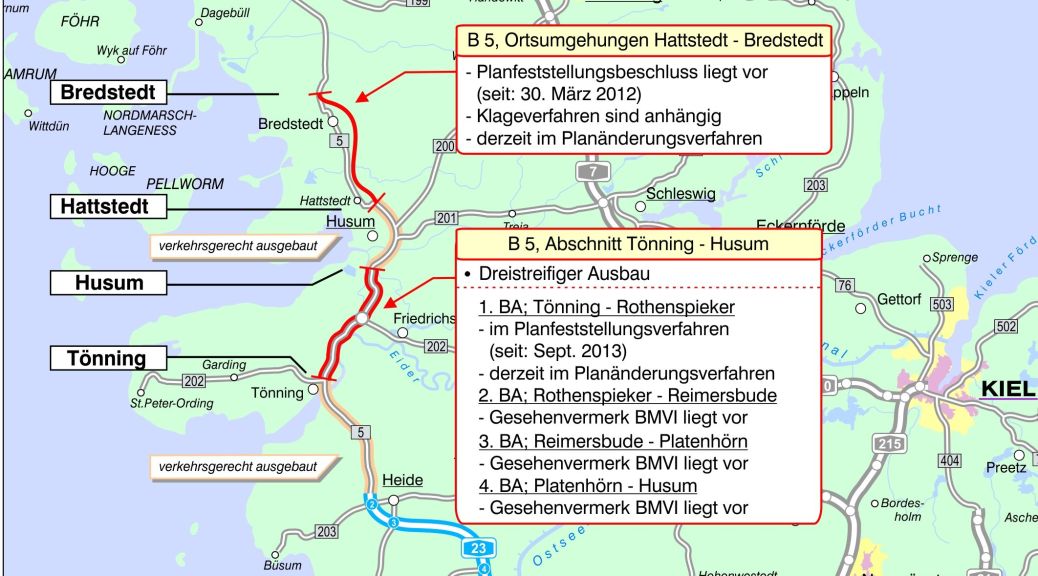 Schub für 3-streifigen Ausbau der B 5: Buchholz setzt ehemalige A-20 ...